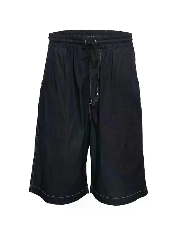 Comme Des Garçons Contrast-stitch Drawstring Shorts - Blue