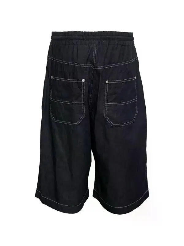 Comme Des Garçons Contrast-stitch Drawstring Shorts - Blue