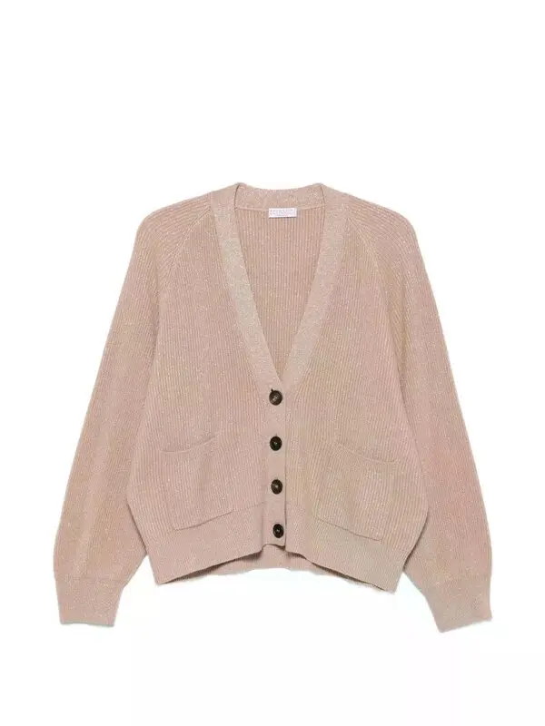 Brunello Cucinelli Ribbed Knit Cardigan - Brown