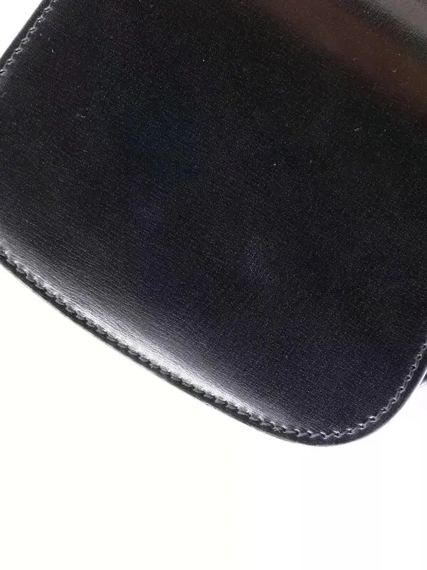 Gucci Bamboo 1947 Top Handle Leather Super Mini Crossbody Bag - Black