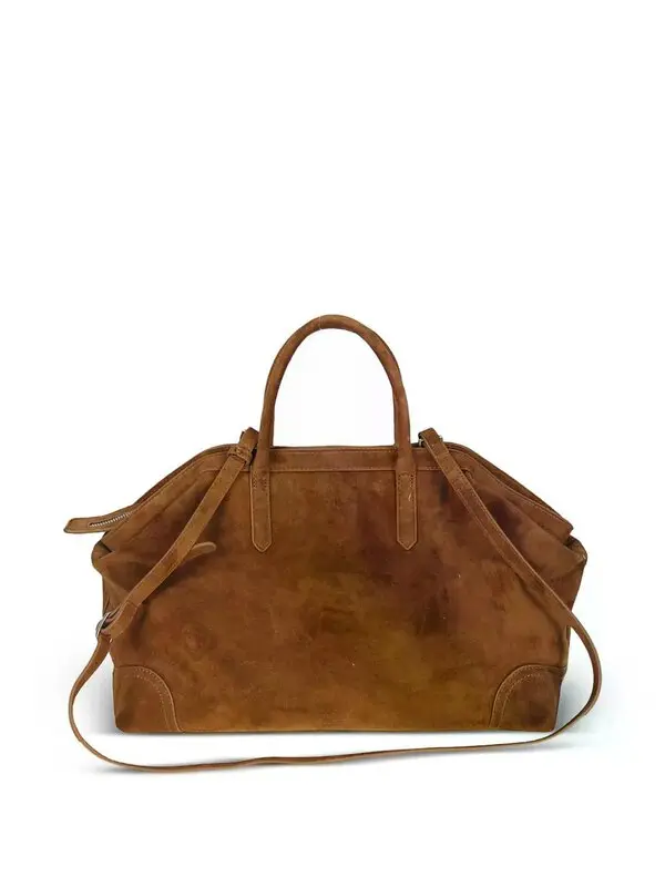 Ash Jaqueline Suede Shoulder Bag With Logo Plaque