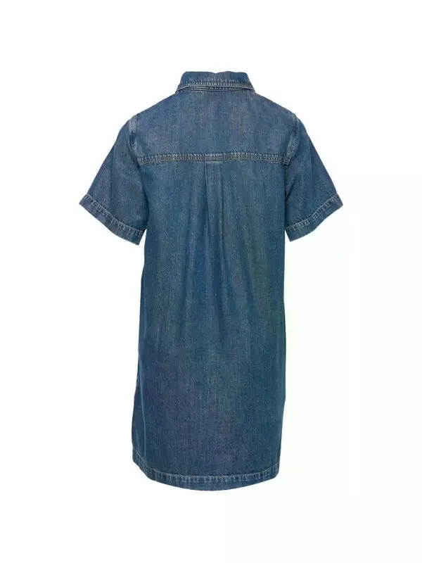 Rag & Bone Short-sleeved Denim Shirt Dress - Blue