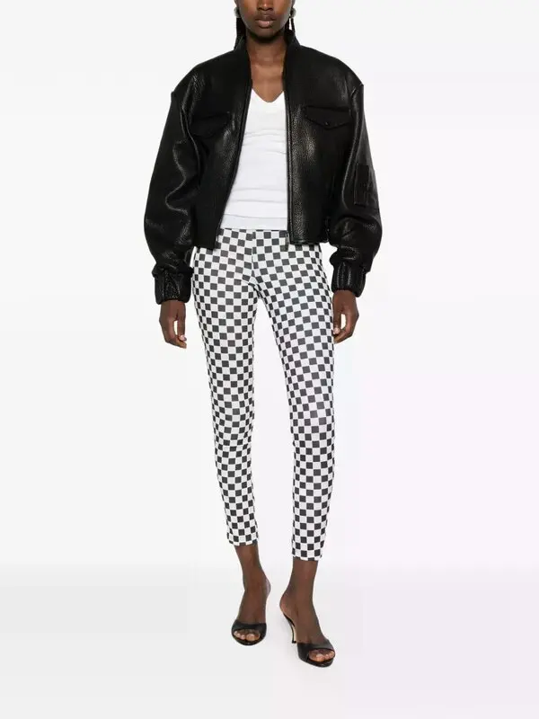 The Artistylist Checkerboard-print Cropped Trousers