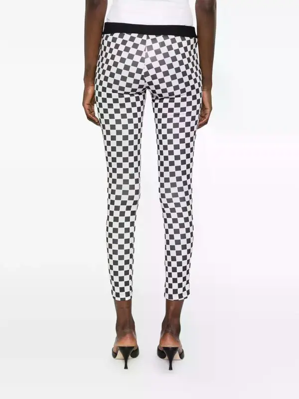 The Artistylist Checkerboard-print Cropped Trousers