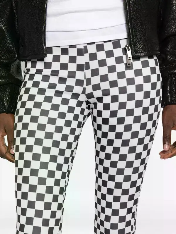 The Artistylist Checkerboard-print Cropped Trousers