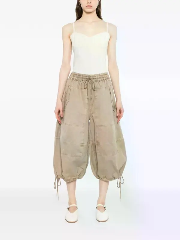 Co Collection Garment-dyed Crop Trousers