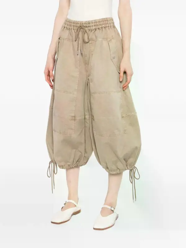 Co Collection Garment-dyed Crop Trousers