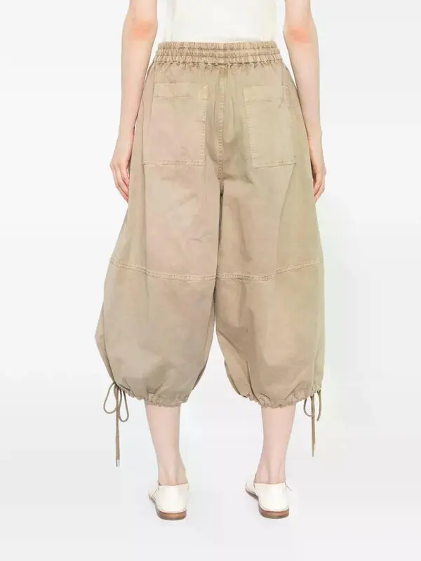 Co Collection Garment-dyed Crop Trousers