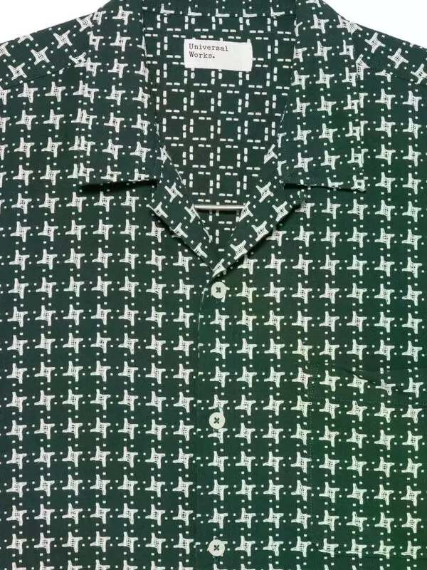 Universal Works Embroidered-detail Short-sleeve Shirt