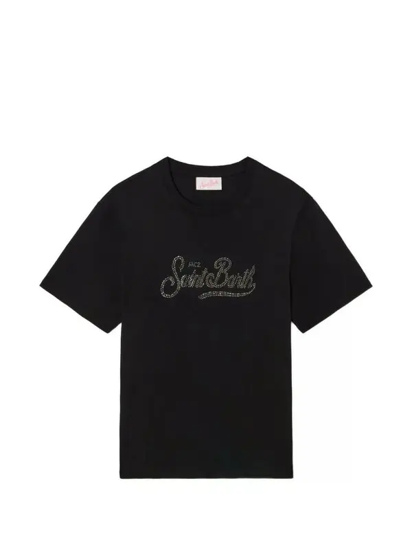 MC2 SAINT BARTH Emilie Rhinestone-embellished T-shirt - Black