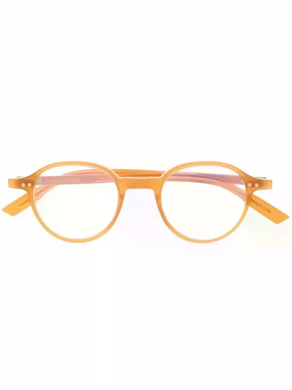 LESCA Round-frame Glasses - Brown