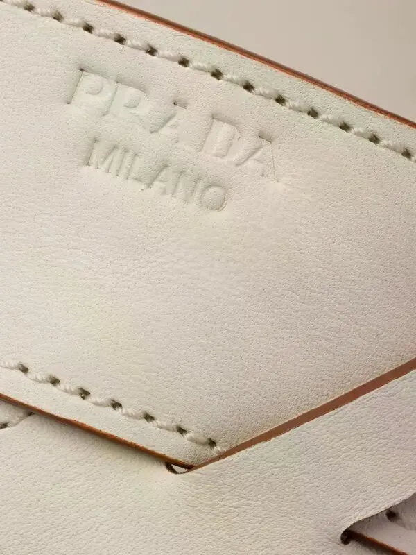Prada Leather Sandals - Neutrals