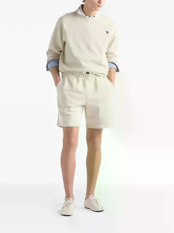 Prada Cotton Crew-neck Sweatshirt - Neutrals