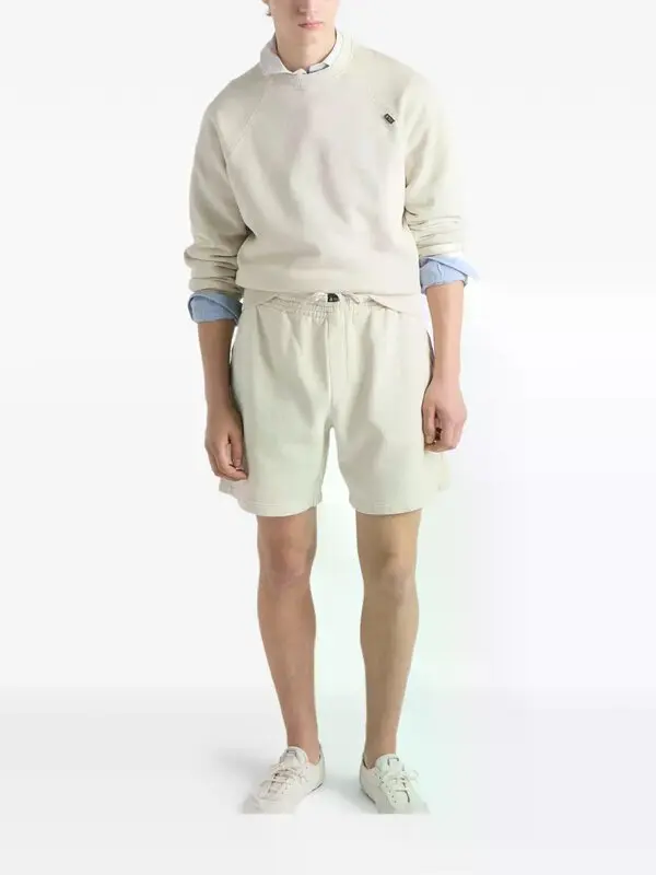 Prada Cotton Crew-neck Sweatshirt - Neutrals