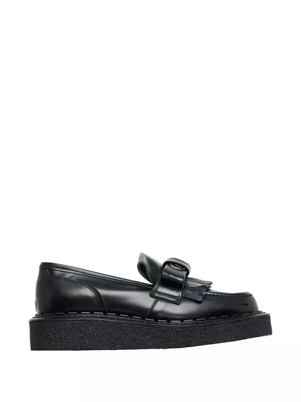 Comme Des Garçons Bow-detail Fringed Loafers