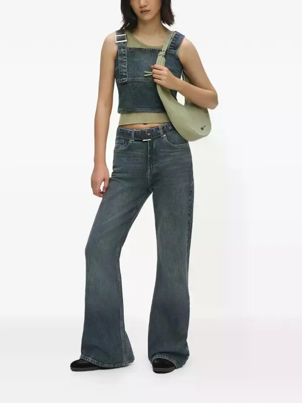 Karl Lagerfeld Belted Flared Jeans