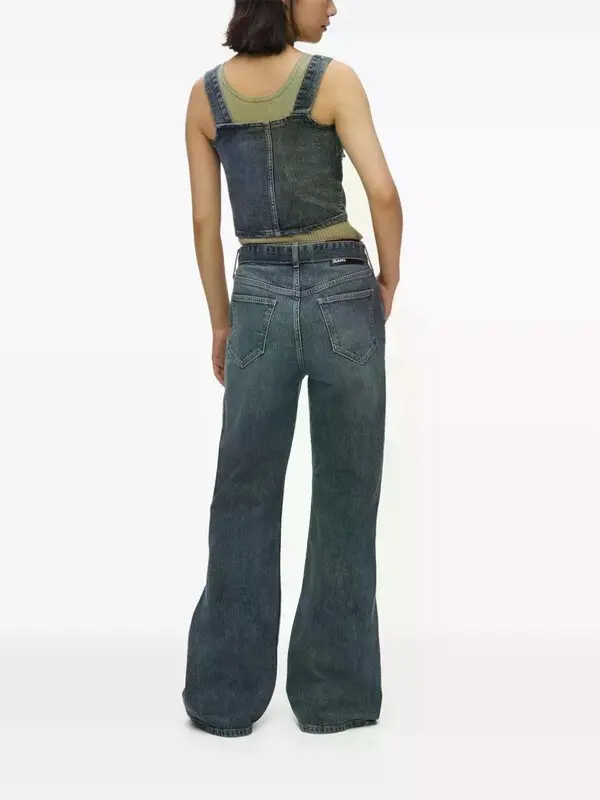 Karl Lagerfeld Belted Flared Jeans