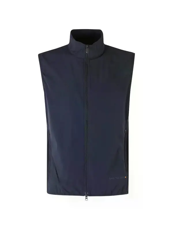 SAVE THE DUCK High-neck Zip-up Gilet - Blue