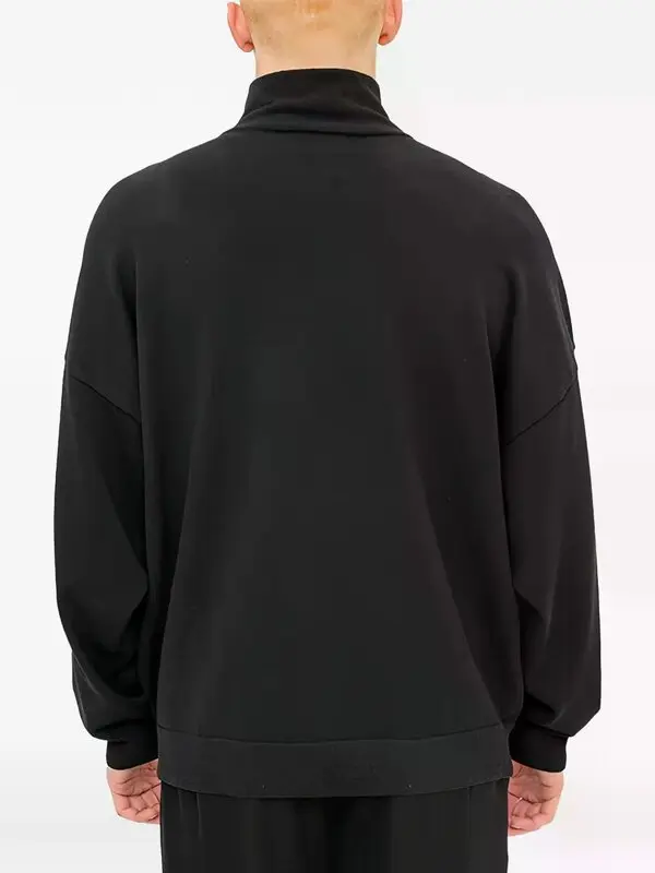 DEVOA Buttoned High-neck Sweater - Black