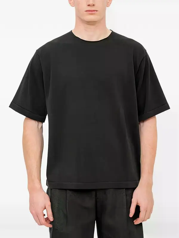DEVOA Print Knit T-shirt - Black