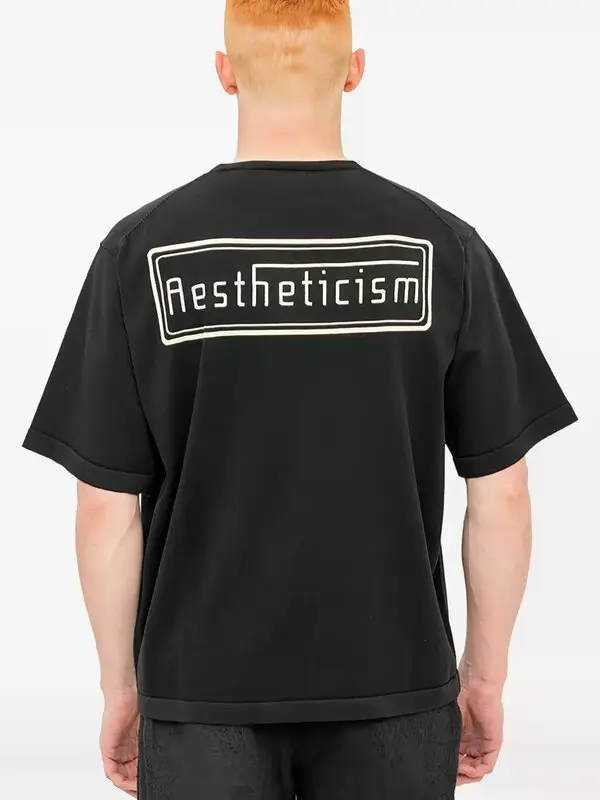 DEVOA Print Knit T-shirt - Black