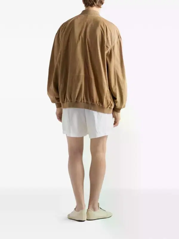 Prada Suede Bomber Jacket - Brown