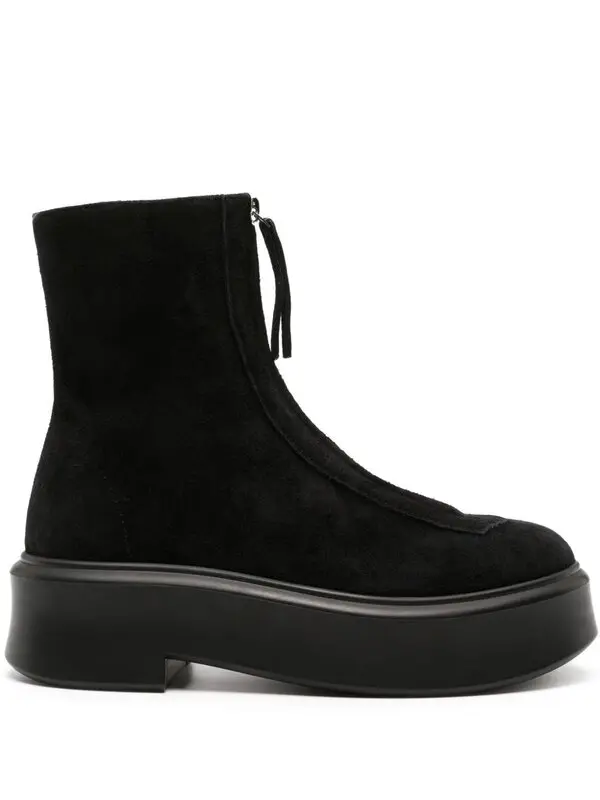 THE ROW Zipped Leather Boots