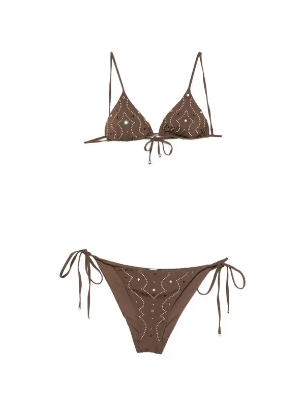 VENUJA Triangle Bikini Set - Brown