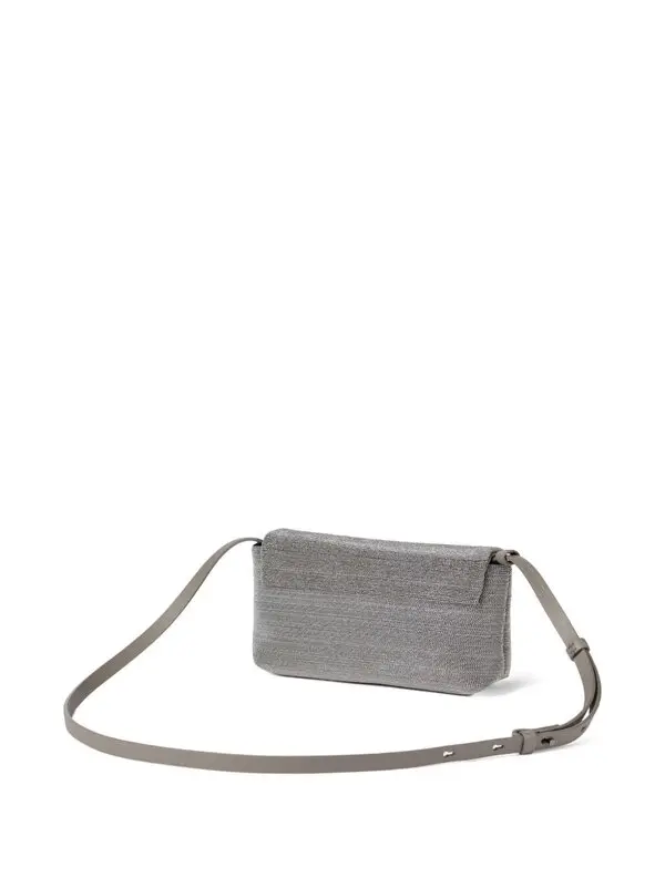 Brunello Cucinelli Leather Crossbody Bag - Grey