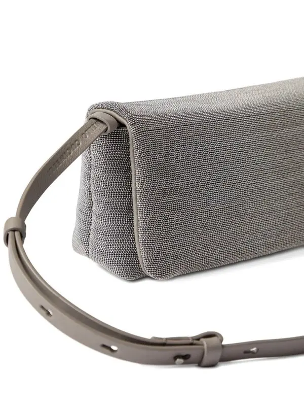 Brunello Cucinelli Leather Crossbody Bag - Grey