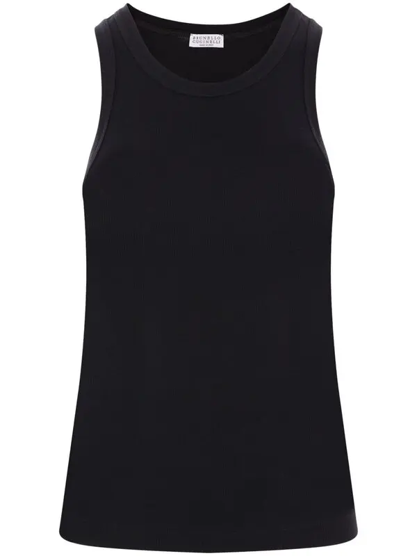 Brunello Cucinelli Cotton Tank Top - Black
