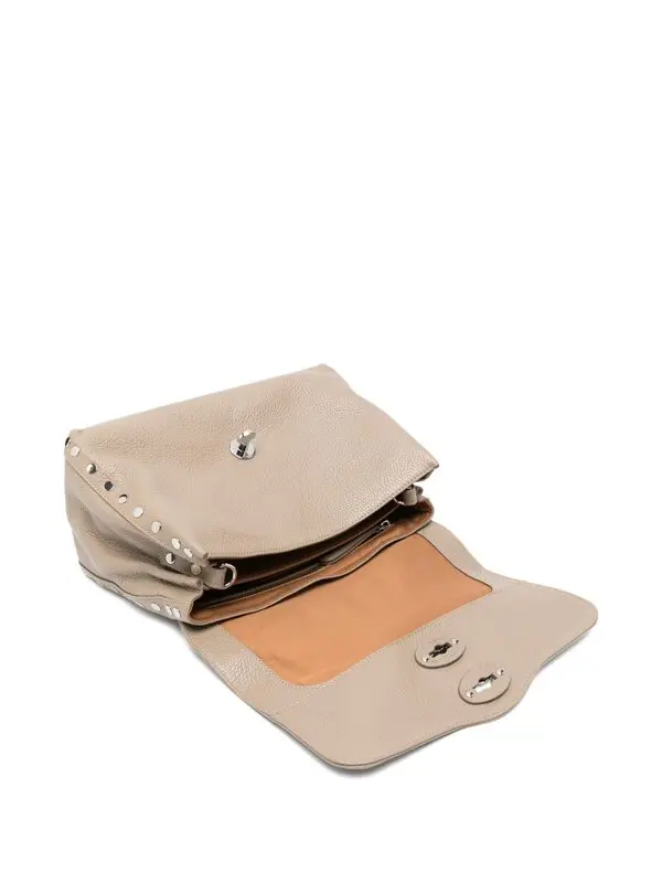 ZANELLATO Postina Daily Giorno Small Leather Handbag - Grey