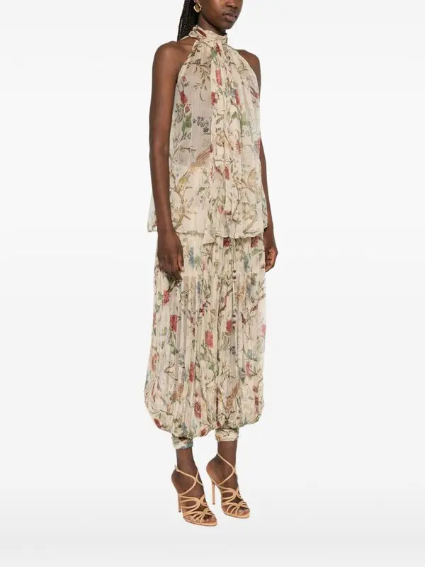 INTO THE EAST Printed Silk Blouse