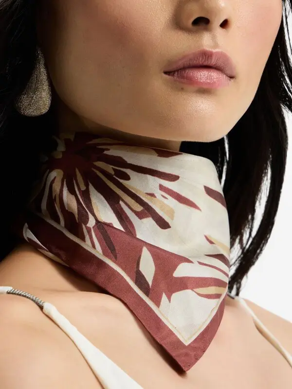 Brunello Cucinelli Printed Silk Foulard