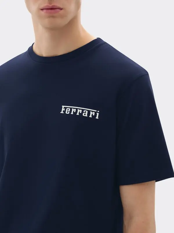 FERRARI Cotton T-shirt With Logo
