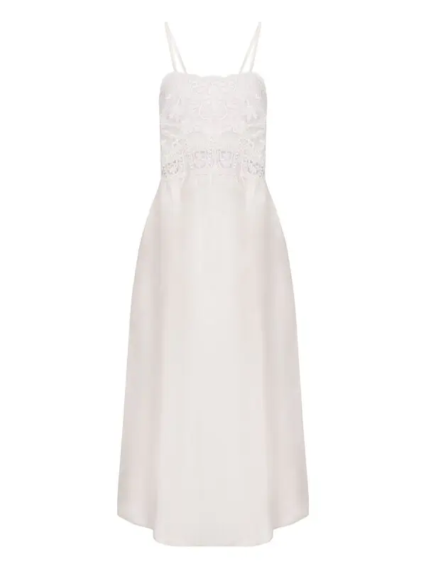 Maurizio Embroidered Bodice Dress