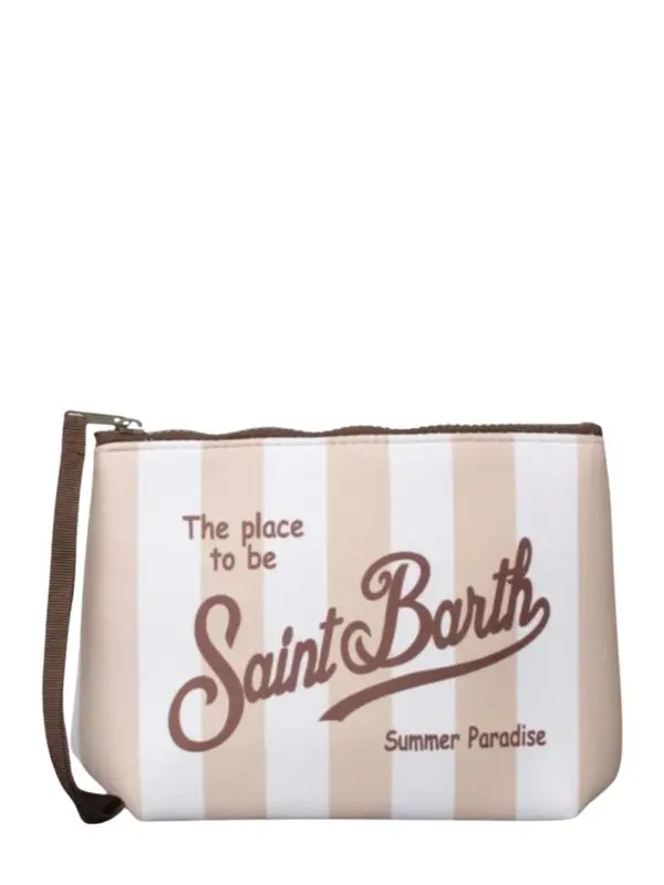 MC2 SAINT BARTH Pochette Aline Stripes - Beige