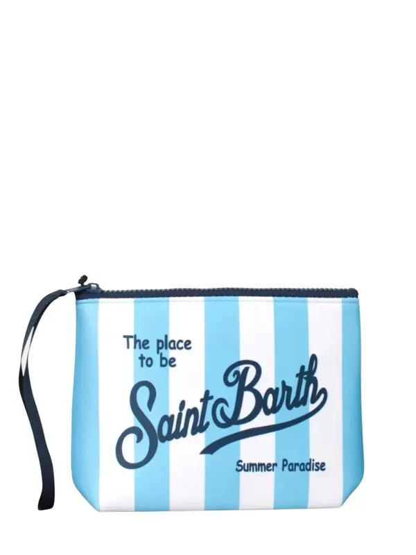 MC2 SAINT BARTH Pochette Aline Stripes - Sky Blue