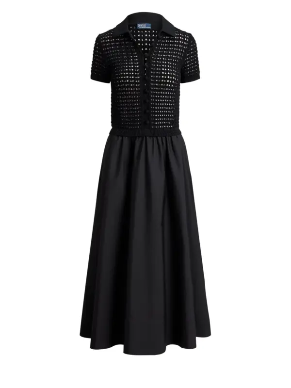 Polo Ralph Lauren Knit-bodice Dress - Black