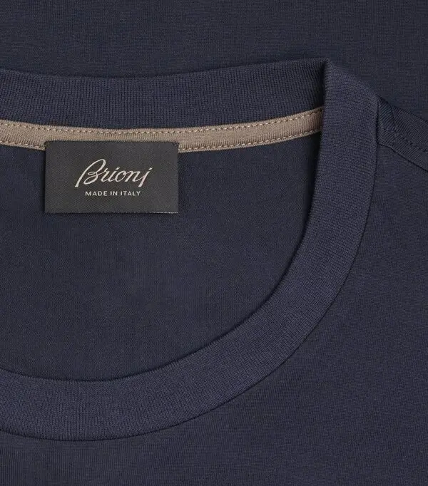 Brioni Cotton Short-sleeve T-shirt - Blue