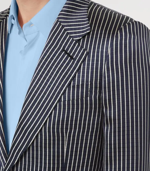 TOM FORD Silk Stripe Single-breasted Blazer
