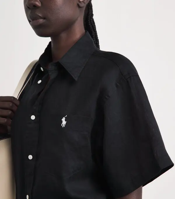 Polo Ralph Lauren Linen Oversized Shirt - Black