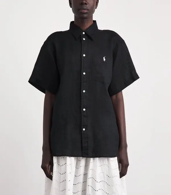 Polo Ralph Lauren Linen Oversized Shirt - Black