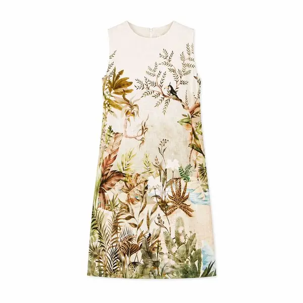 YUMI Viscose Shift Dress - White
