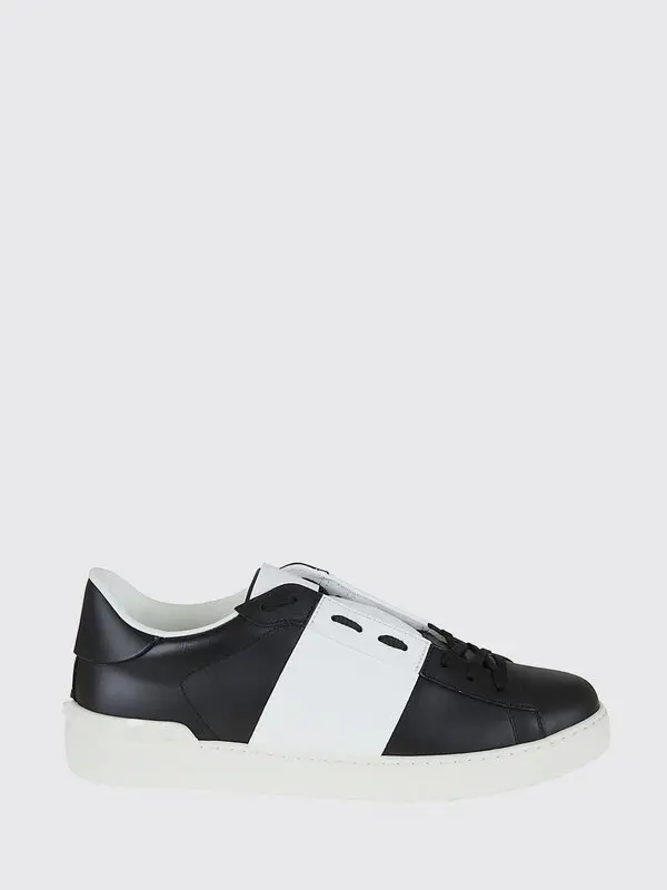 Valentino Garavani Open Leather Sneakers - Black 1