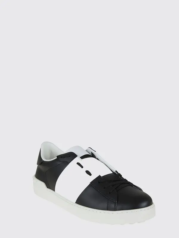 Valentino Garavani Open Leather Sneakers - Black 1