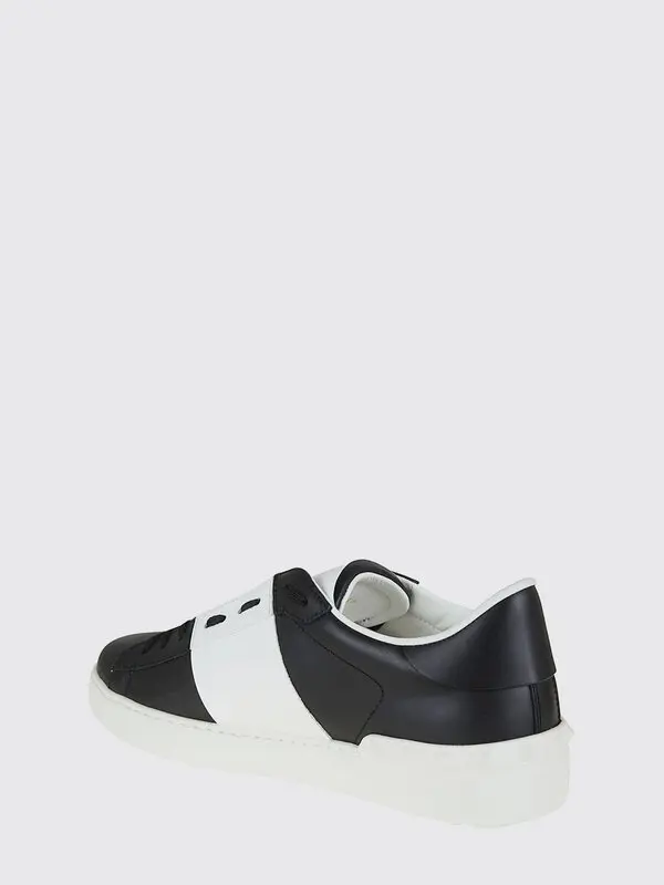 Valentino Garavani Open Leather Sneakers - Black 1
