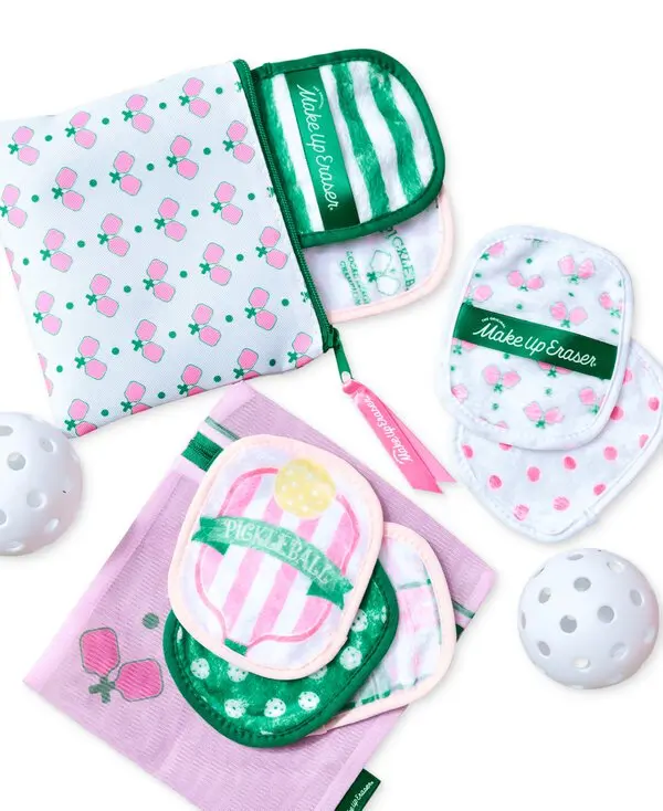 MAKEUP ERASER 9-pc. Pickleball Reusable Makeup Wipe Set