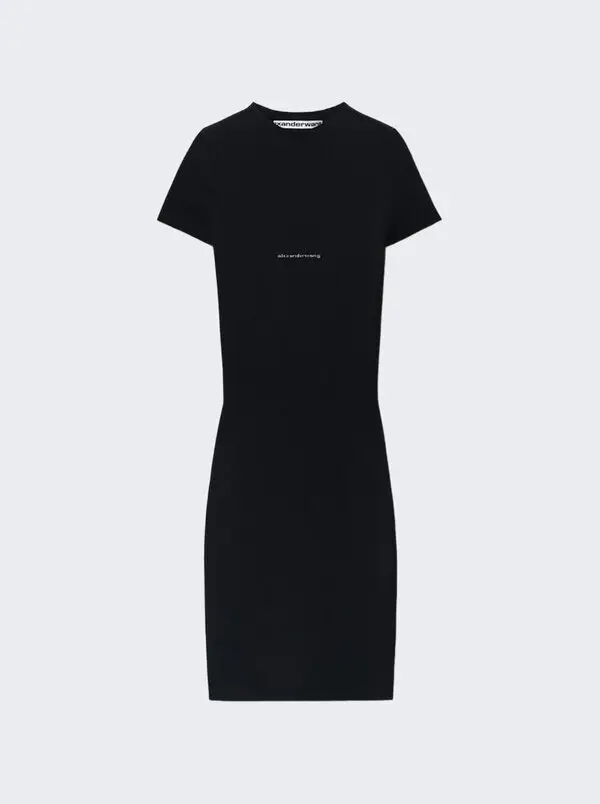 Alexander Wang Jacquard Logo Mini Dress - Black