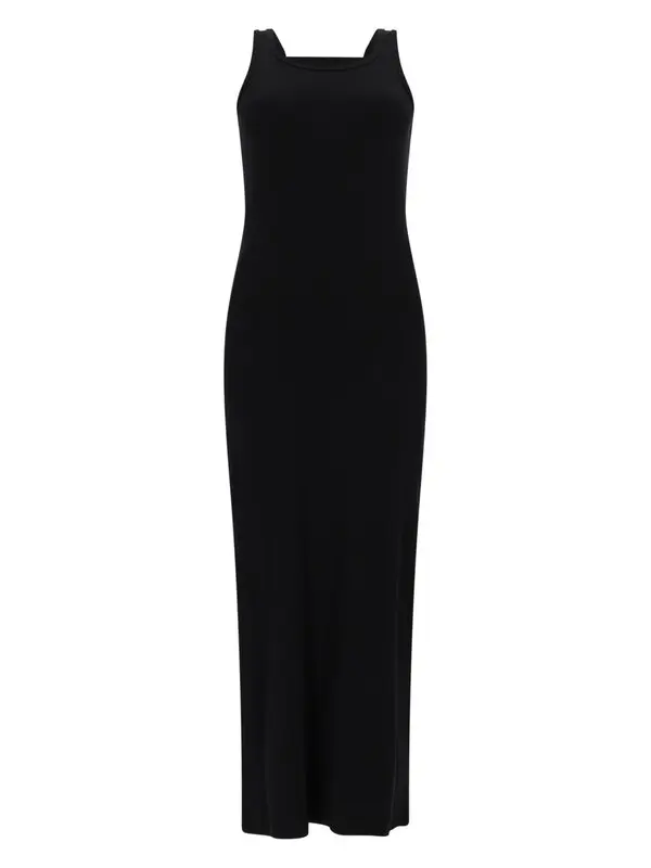 MSGM Viscose Long Dress - Black